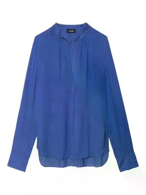 Zadig&Voltaire V-neck Long-sleeve Top - Blue