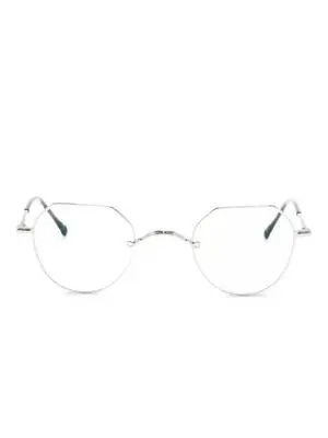 Matsuda M3144 Octagonal-Frame Metal Glasses Silver