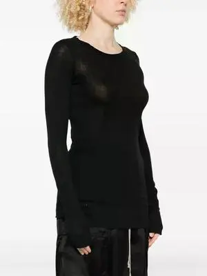 Rick Owens Semi-sheer Long-sleeve Top
