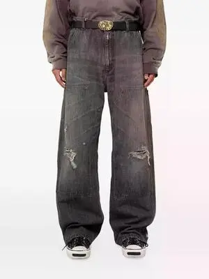 KAMIYA Distressed Five-pocket Jeans
