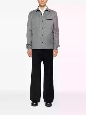 Zegna Zip-fastening Pocket Shirt - Grey