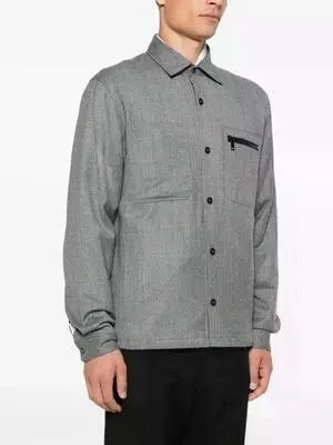 Zegna Zip-fastening Pocket Shirt - Grey