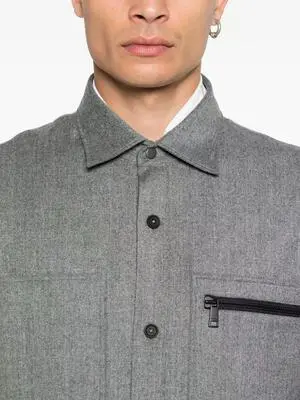Zegna Zip-fastening Pocket Shirt - Grey