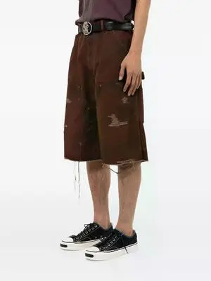 KAMIYA Distressed Shorts - Brown