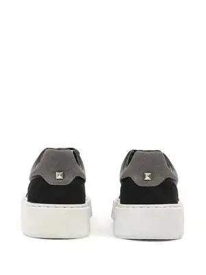 Karl Lagerfeld Leather Platform Sneakers - Black