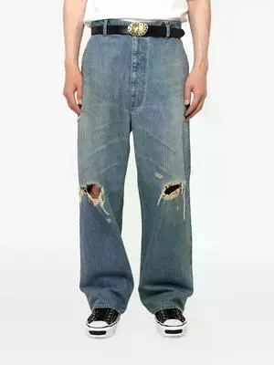 KAMIYA Distressed Ripped Trousers
