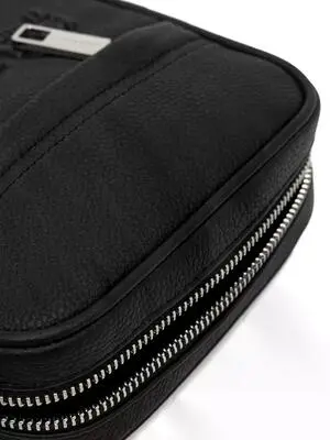 Karl Lagerfeld Embossed-logo Zip Messenger Bag