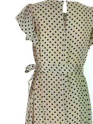 KAOS Polka-dot Mini Balloon Dress - Neutrals