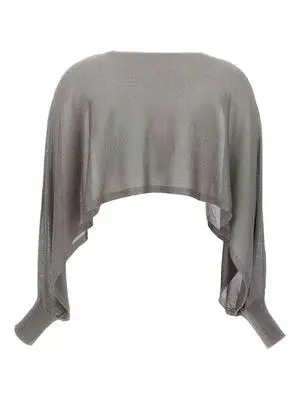 KANGRA Lurex-detailed Cropped Top
