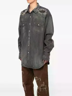 KAMIYA Distressed Denim Shirt