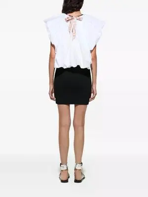 Emilio Pucci Label-embellished Ribbed Mini Skirt - Black