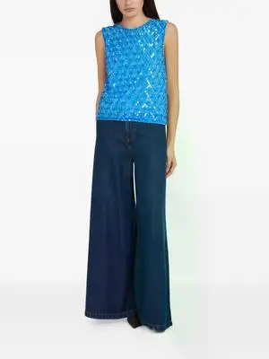 P.a.r.o.s.h Sequin-embellished Sleeveless Top
