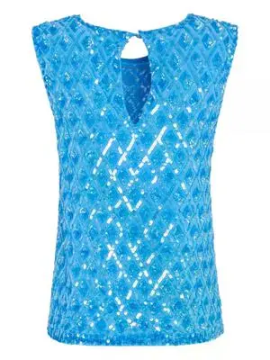 P.a.r.o.s.h Sequin-embellished Sleeveless Top