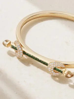 ANANYA Chakra 18-karat Gold Multi-stone Bracelet