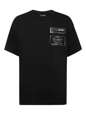 PLEIN SPORT Metallic-logo Cotton T-shirt