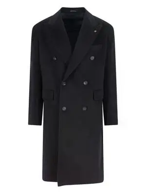 Tagliatore Double-breasted Patch-pocket Coat - Blue