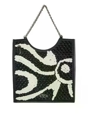 Emilio Pucci Embroidered Fold Tote Bag