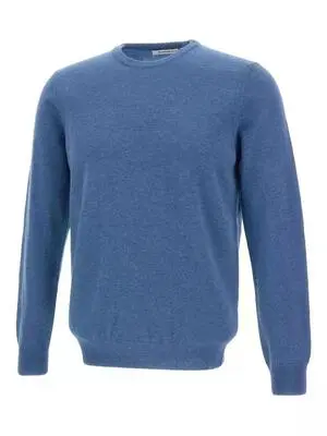 KANGRA Crew-neck Wool Sweater - Blue