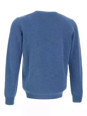 KANGRA Crew-neck Wool Sweater - Blue
