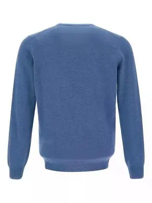 KANGRA Crew-neck Wool Sweater - Blue