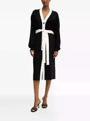 Karl Lagerfeld Contrast-panel Logo Cardigan