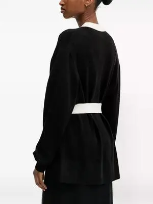 Karl Lagerfeld Contrast-panel Logo Cardigan
