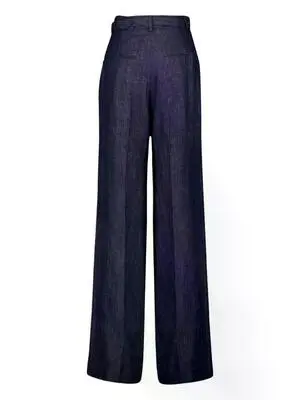 Gabriela Hearst Belted Wide-leg Denim Pants