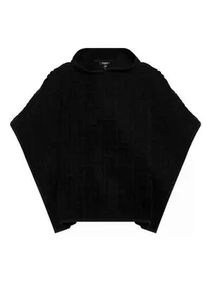 Balmain Logo-embroidered Poncho