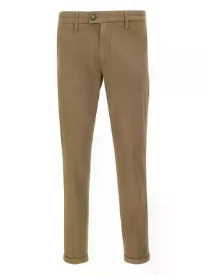 RE-HASH Cuffed Cotton-blend Trousers - Brown