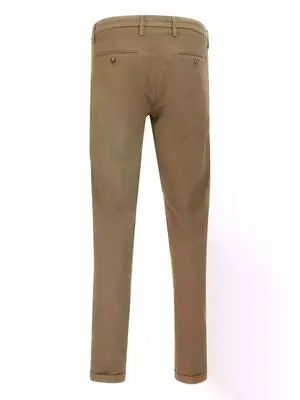 RE-HASH Cuffed Cotton-blend Trousers - Brown
