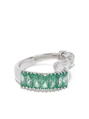 SWAROVSKI Matrix Mixed-cut Crystal Ring - Green