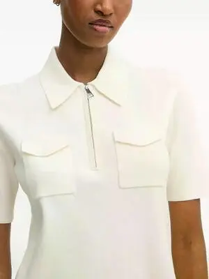 Karl Lagerfeld Zip-front Polo Top