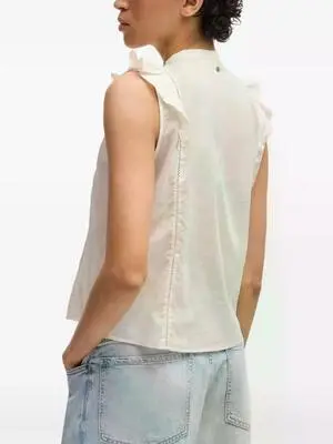 BOSS Ruffle-detail Sleeveless Top