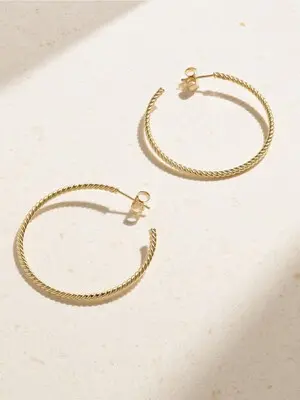 David Yurman Cablespira 18-karat Hoop Earrings - Gold