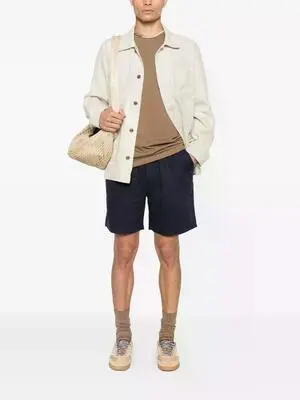 LES DEUX Linen Drawstring Shorts