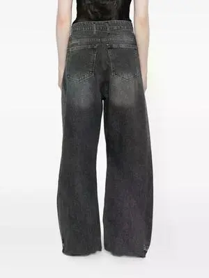 LITKOVSKA Pleated Frayed Jeans