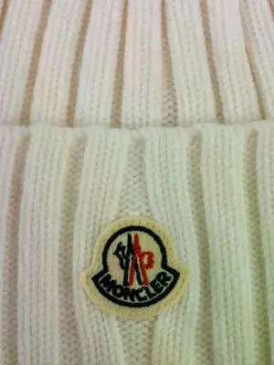 Moncler Ribbed Knit Beanie - Neutrals