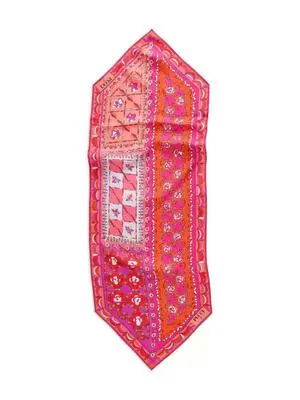 Emilio Pucci Pattern Silk Scarf - Pink