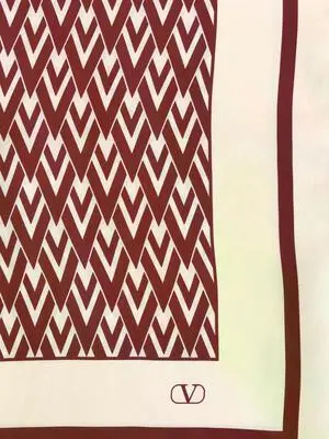 Valentino Garavani Geometric-pattern Silk Scarf