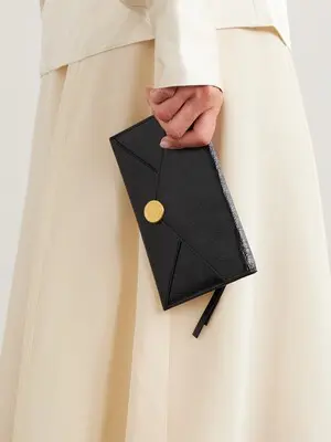Dries Van Noten Medium Textured-leather Clutch