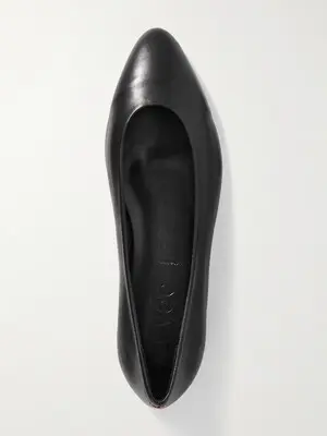 AeydĒ Ellie Leather Ballet Flats - Black