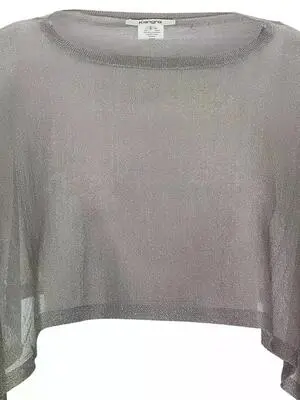KANGRA Lurex-detailed Cropped Top
