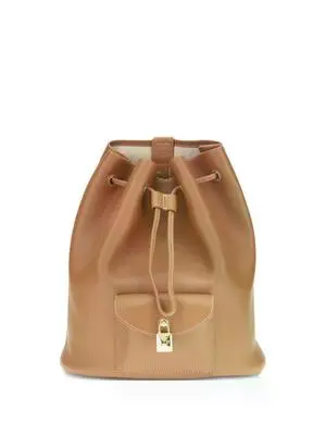 Loro Piana Drawstring Leather Backpack