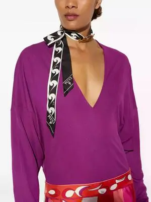 Emilio Pucci Scarf Lip-ring Choker
