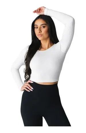 VITALITY Synergy Open Back Long Sleeve Top - Snow