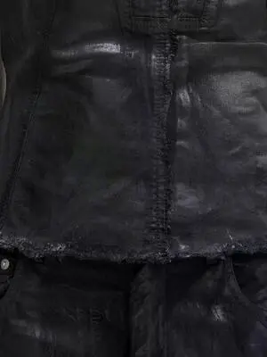 Rick Owens Strapless Frayed-hem Vest - Black