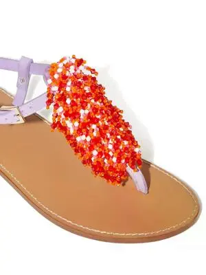 Emilio Pucci Beaded Leather Sandals