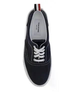 Thom Browne Lace-up Suede Sneakers - Blue