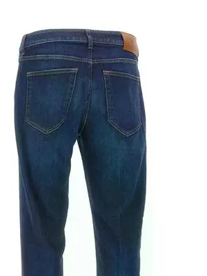 PT TORINO Four-pocket Jeans With Leather Patch - Blue
