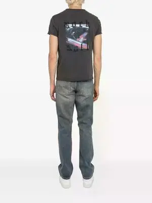 Zadig&Voltaire Tunisien Monastir Button-fastening Graphic-print T-shirt